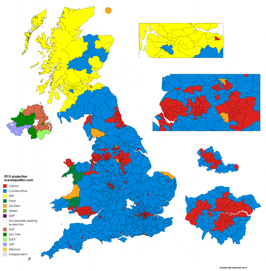 #GE17 UK General Election 2017 – 29 may projection: 100-seat ...